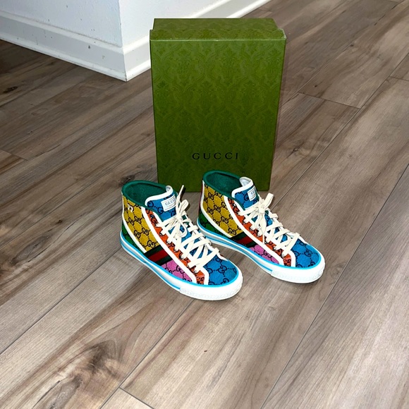Gucci | Shoes | Tennis 977 Gg Multicolor Hightop Sneaker | Poshmark